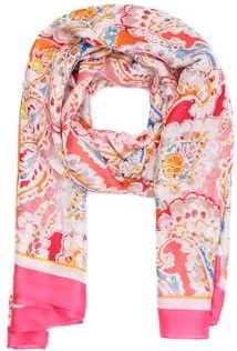 Queen Helena Foulard léger élégant foulard décontracté coloré avec fantaisie femme SC13, SC13-1 Fuchsia, taille unique