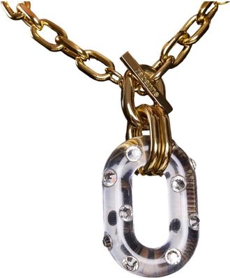 Paco Rabanne Femme, Accessoires, Jaune, Taille: ONE Size XL Link Necklace