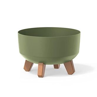 Prosperplast Gr&uuml;ner Erdtopf, ohne Tank, GRACIA Kollektion, 23,5 x 23,5 x 15,5 cm, Fassungsverm&ouml;gen 3,8 L