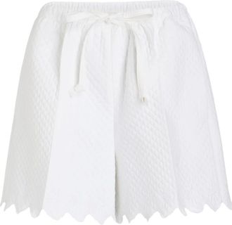 Patou Femme, Shorts, Blanc, Taille: 36 FR Boutis Bermuda
