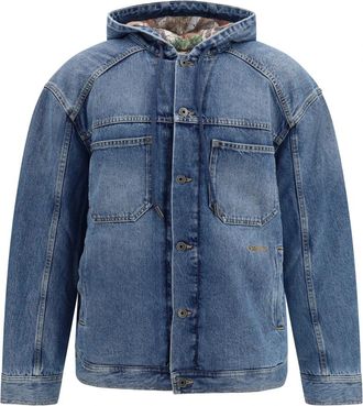 Off-white Bookish Padded Denim Jacket - - Jackets - Herren - Blau - L