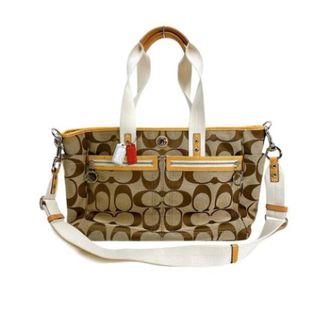 Coach Pre-owned Canvas schultertasche - - Pre-owned - Damen - Beige - ONE SIZE