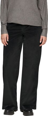 s.Oliver Wide-Leg-Hose aus Samt mit elastischem Bund