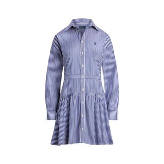 Polo Ralph Lauren Gestreiftes Hemdkleid mit moderner Silhouette - - Dresses - Damen - Blau - L