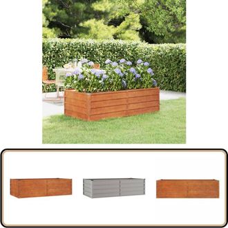 vidaXL Vidaxl - Lit surélevé de jardin rouillé 160x80x45 cm acier corten - Jardiniere - Bac Acier - Plante - Décoration Extérieur - Balcon