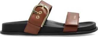 Furla Femme, Chaussures, Brun, Taille: 40 EU Solea Leather Slides