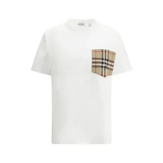 Burberry Archiv Check Taschen T-Shirt - - Tops - Damen - Wei&szlig; - M