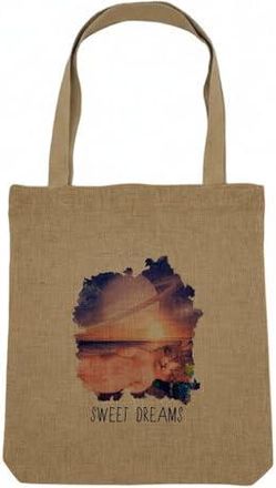 Fabulous Sac Shopping Tote Bag Aspect Lin - Chat Sweet Dreams Collage Surrealiste Vintage Illustration Art Humour Parodie Animal - Sac de Courses Toile Epaisse