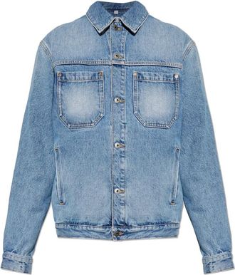 Off-white Homme, Chemises, Bleu, Taille: XL Chemise en jean avec logo imprim&eacute;