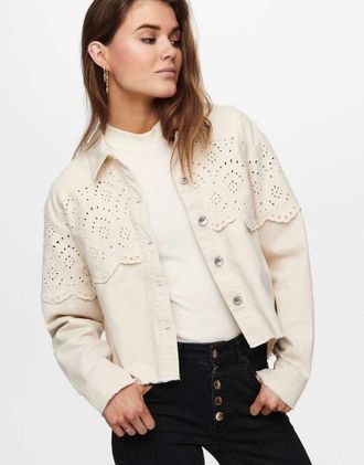 Only Jacke in Moonbeam-Grau