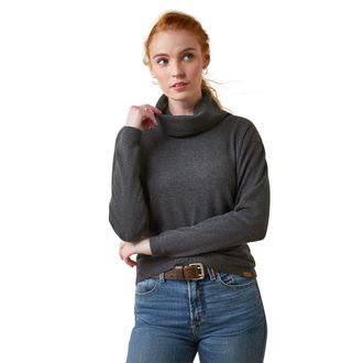 Ariat Womens Lexi Sweater Long Sleeve in Charcoal, Size Small, by Ariat