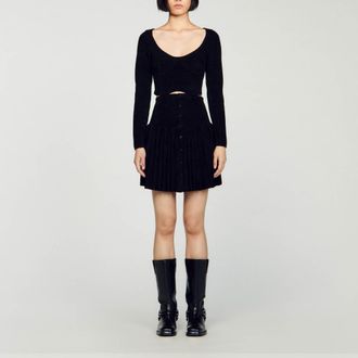 Sandro Pull court en maille velours