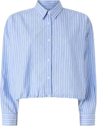 Pinko Pinko, Femme, Blouses et Chemises, Bleu, Taille: 34 FR Boxy Poplin Shirt