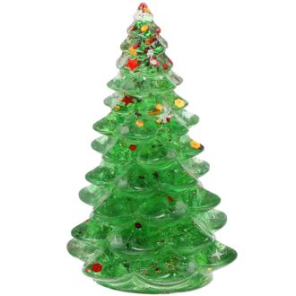BESPORTBLE Weihnachtsbaum Figur aus Kunstharz Kleiner Dekorativer Tischbaum Kristall&auml;hnliche Kleiner Weihnachtsbaum Dekoration f&uuml;r Festliche Wohnraumgestaltung
