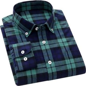 Generic Chemises pour homme, coupe ajust&eacute;e, chemise unie formelle &agrave; carreaux, haut d&eacute;contract&eacute; daffaires, 2705-7, 3XL