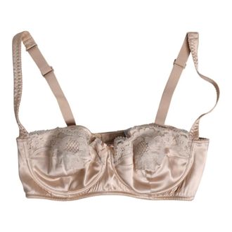 Dolce & Gabbana Femme, Sous-v&ecirc;tements, Beige, Taille: 36 FR Soutien-Gorge Balconnet en Soie Beige