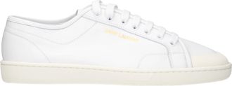 Saint Laurent Baskets Greenwich Homme &agrave; Peau Blanche