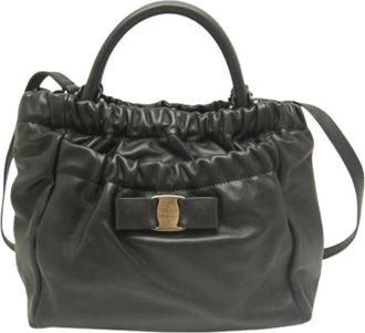 Ferragamo Pre-owned Vara Handbag - Femme - Pre-owned - Noir - Taille: ONE Size