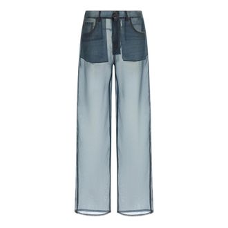 Haikure Bonnie Semitransparente Seidenhose - - Trousers - Damen - Blau - W29