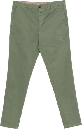 White Sand pantalon en coton à coupe plate - Vert