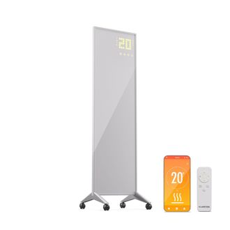 Klarstein Infrarotheizung mit Thermostat, 400W Elektroheizung, Smart Home Infrarotheizung zur Wandmontage, IR mit App-Steuerung & Erkennung Offener Fenster, Eff