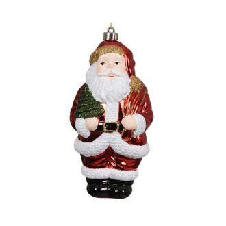 Kaemingk Christbaumschmuck Kunststoff 17cm - Weihnachtsmann Figur zum Aufh&auml;ngen - bruchfest - Weihnachtsbaum Anh&auml;nger f&uuml;r Weihnachten - Christbaumanh&auml;nger & We