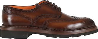 Santoni Homme, Chaussures, Brun, Taille: 44 EU Emil Lace-Up