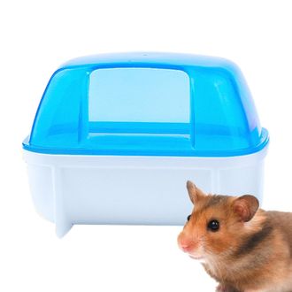 Generic Sandbadbehälter für Hamster - Transparentes Acrylhaus für kleine Haustiere, abnehmbare Katzentoilette, Staublösung, stabile Haustiertoilette