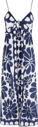 Farm Rio Farm Rio, Femme, Robes, Bleu, Taille: 36 FR Palermo Midi Dress