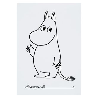 Moomin Moomintroll Wandbild, winkend, A3