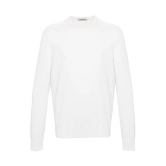 La Fileria Wei&szlig;er Cashmere Rundhalsausschnitt Pullover - - Knitwear - Herren - Wei&szlig; - XL