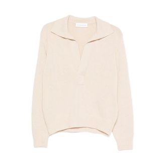 Victoria Beckham V-Ausschnitt Strickware - - Knitwear - Damen - Beige - M