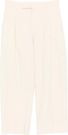 STUDIO NICHOLSON Homme, Pantalons, Beige, Taille: L Pleats Straight-Leg Cropped Pantalons
