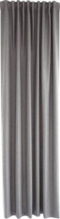 Homing blickdichter Vorhang Uni Gardine Grau einfarbig | abdunkelnd weich Akustikgardine Wohnzimmer Schlafzimmer Kinderzimmer | Dekostoff (1Stück) 245 x 140 