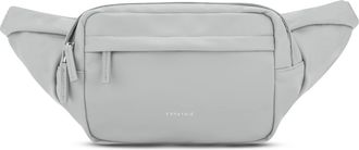 Expatrié Bauchtasche Damen Grau - Justine - Brusttasche für Reise, Festival & Sport - Stylische Bumbag aus PU Kunstleder - Wasserabweisend