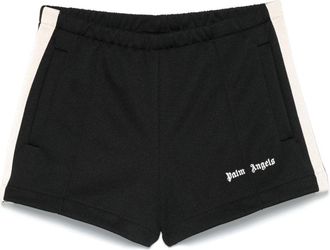 Palm Angels short &agrave; logo brod&eacute; - Noir