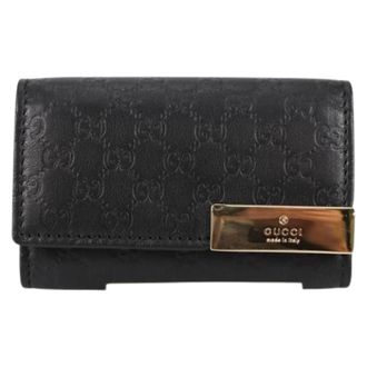 Gucci Porte-cl&eacute;s en cuir Pre-owned - Femme - Pre-owned - Noir - Taille: ONE Size