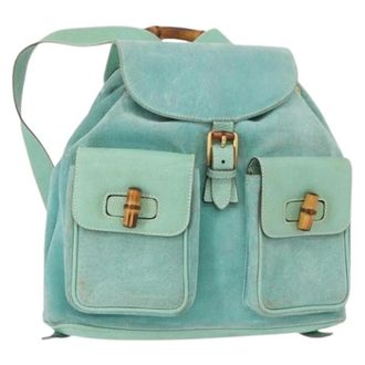 Gucci Pre-owned Wildlederrucksack - - Pre-owned - Damen - Gr&uuml;n - ONE SIZE