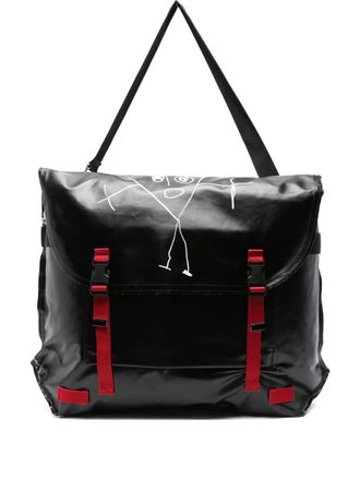 Plan C sac porté épaule à imprimé graphique - Noir