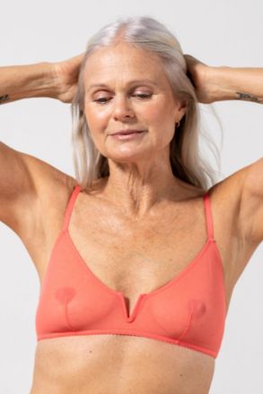 Understatement Damen vegan Balconette V Mesh Coral