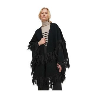 By Malene Birger Fransen-Wollponcho - - Jackets - Damen - Schwarzk - ONE SIZE