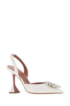 Amina Muaddi Begum Sling 95 Pump - White