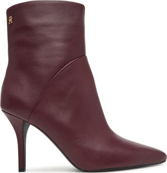 Tommy Hilfiger Stiefeletten Tommy Hilfiger High Heel Clean Ankle Boot FW0FW09624 Dunkelrot