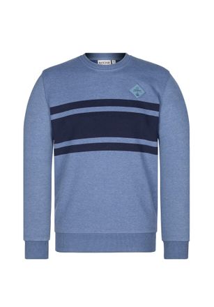 Naketano Herren Sweatshirt Immer Dieser Rainer, Farbe:Blue Melange/Dark Blue, Gr&ouml;&szlig;e:XL