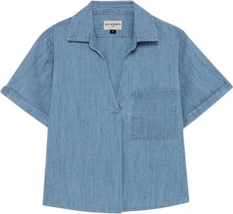 Roy Rogers Femme, Blouses et Chemises, Bleu, Taille: 40 FR Martin Chambray Shirt