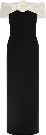 Self Portrait Femme, Robes, Noir, Taille: 40 FR Crepe Flower Maxi Dress