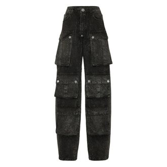 Philipp Plein Femme, Jeans, Noir, Taille: W29 Denim Cargo Pantalons Srtass