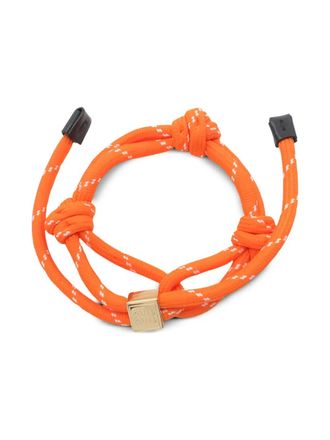 Miu Miu bracelet &agrave; plaque logo - Orange