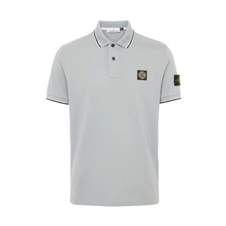 Stone Island Homme, Tops, Gris, Taille: 2XL Polo &agrave; manches courtes slim-fit
