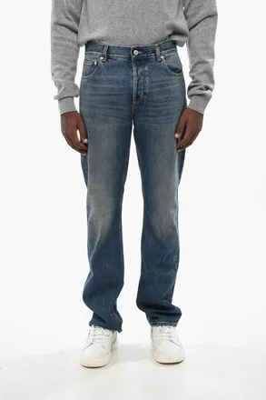 Alexander McQueen Straight-Leg Jeans with Printed Back Pocket 21cm Alexander McQueen